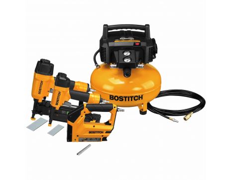 Bostitch BTFP3KIT 3-Tool Finish & Trim Combo Kit with Compressor | Nail ...